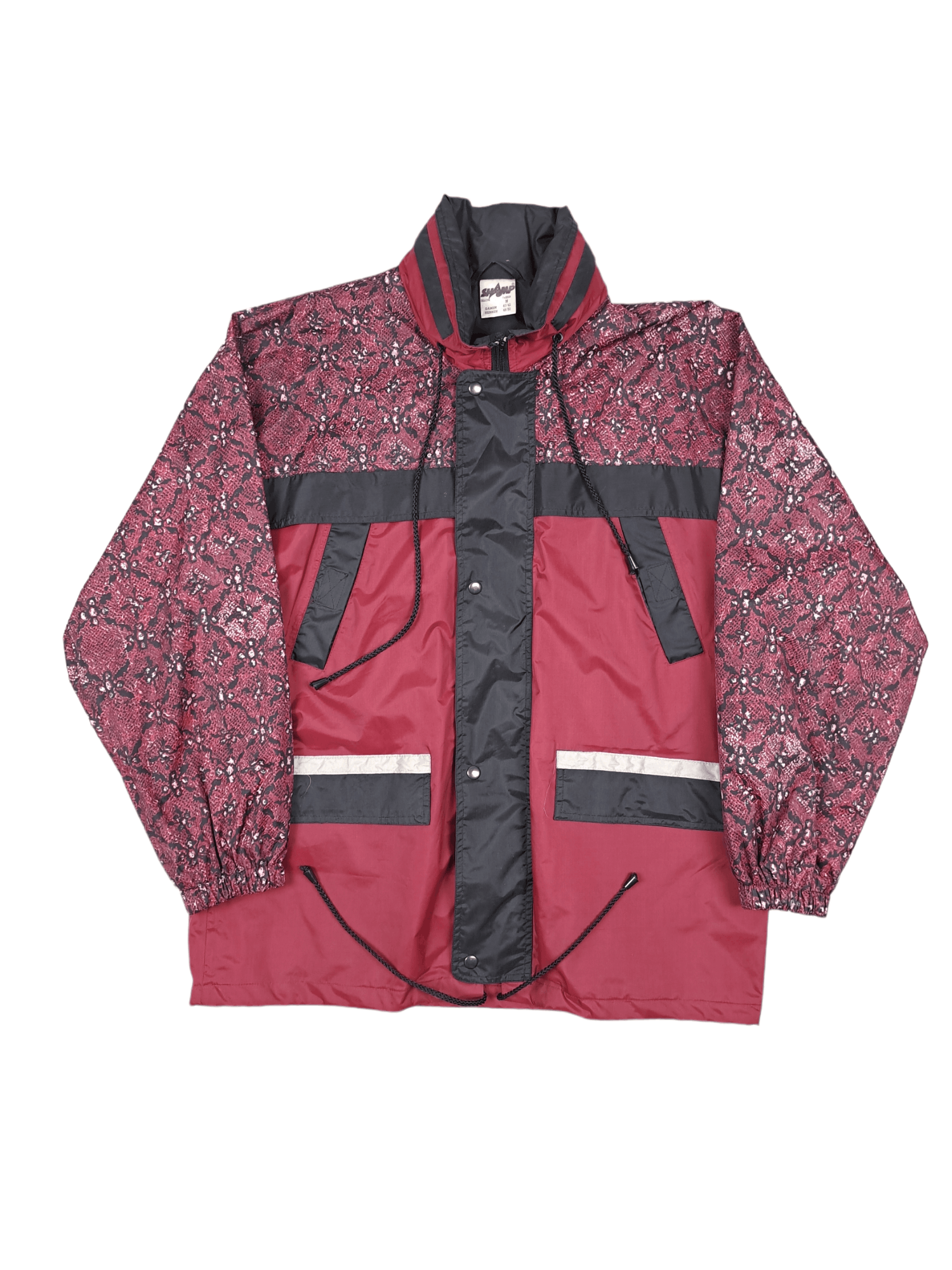 Vintage 90's Vintage XL Shamp Red Pattern Light Wind Jacket | Grailed