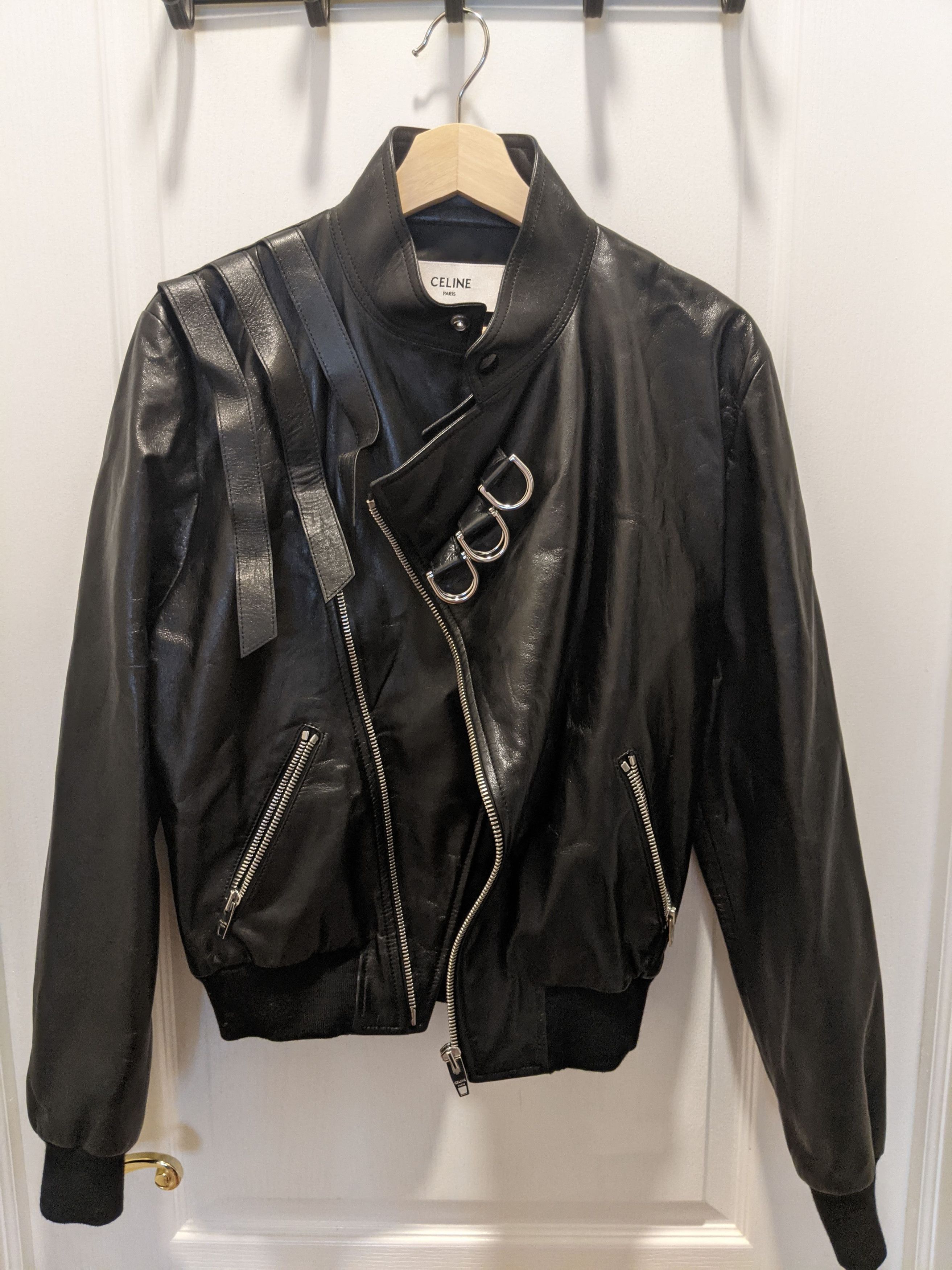 Celine Celine by Hedi Slimane Strapped Blouson Leather Jacket | Grailed