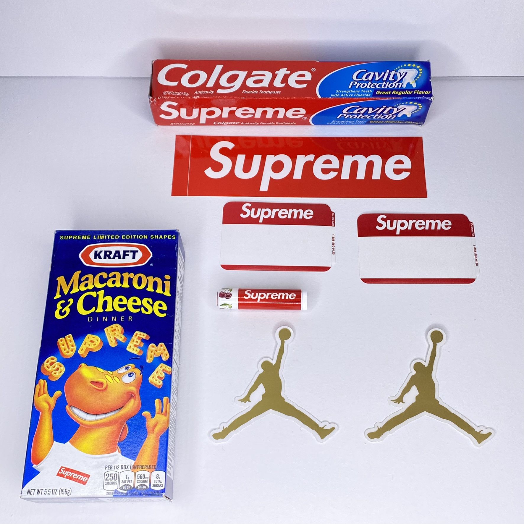Supreme Supreme Bundle Mac n Cheese, Name Tags, Chapstick Toothpaste ...