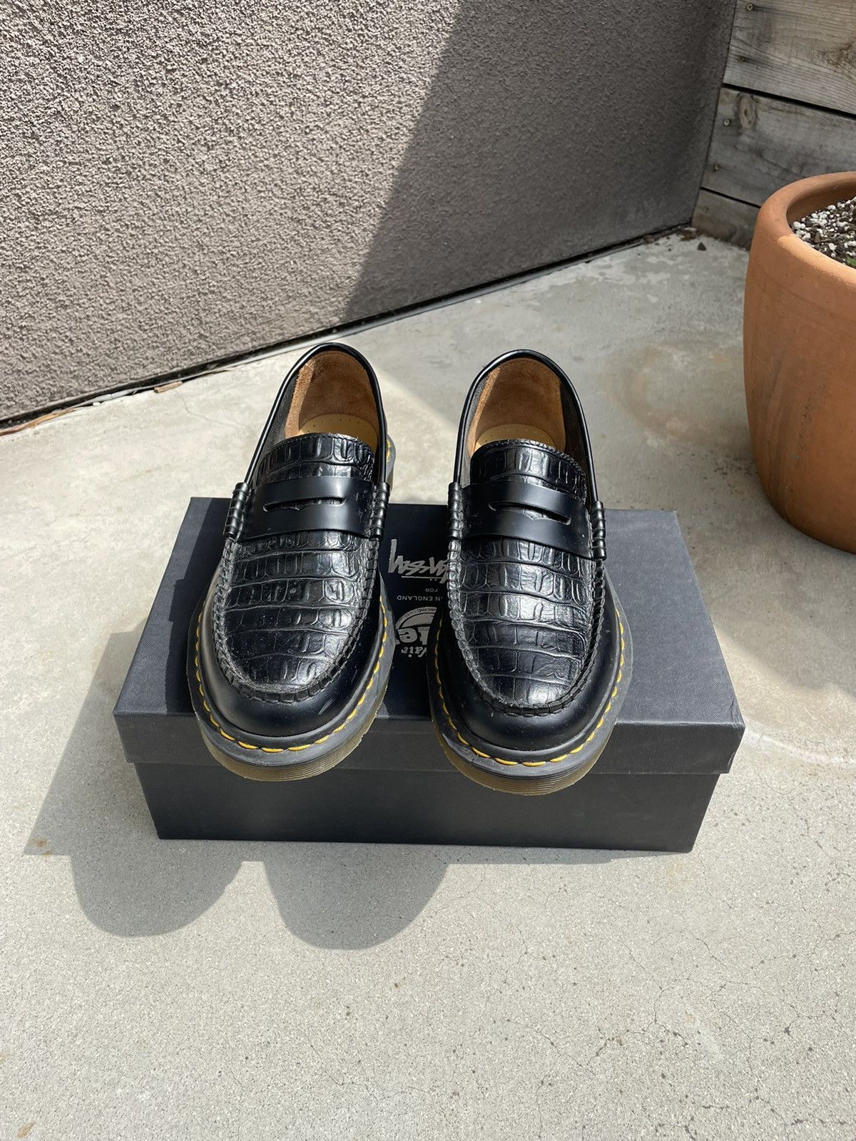 Dr. Martens × Stussy Doc Marten x Stussy Penton Loafer Black Croc ...