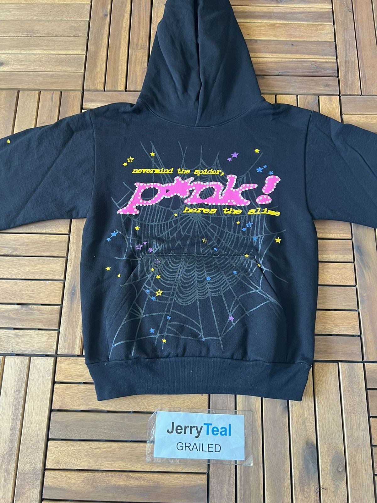 Sp5der × Young Thug Spider Worldwide x Young Thug Hoodie Black P*NK ...