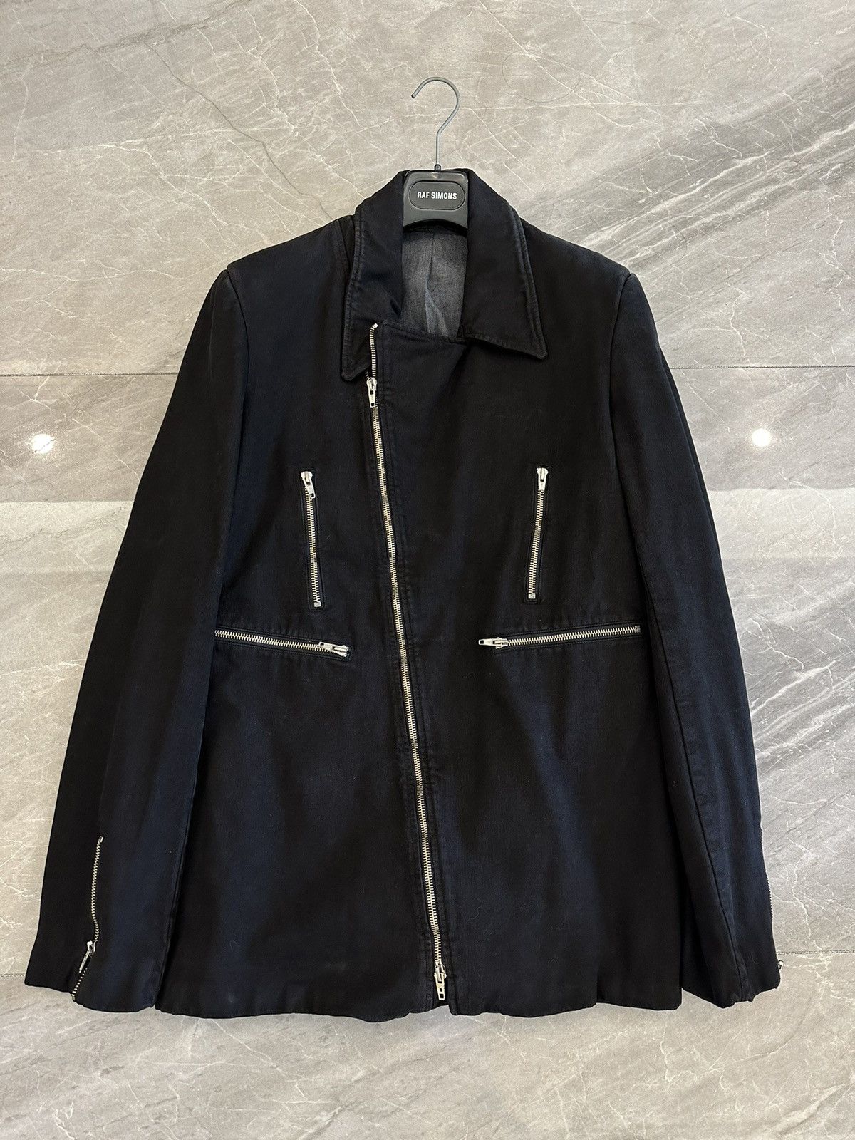 Raf Simons Aw04 “Waves” Zip blazer denim jacket 2004 | Grailed