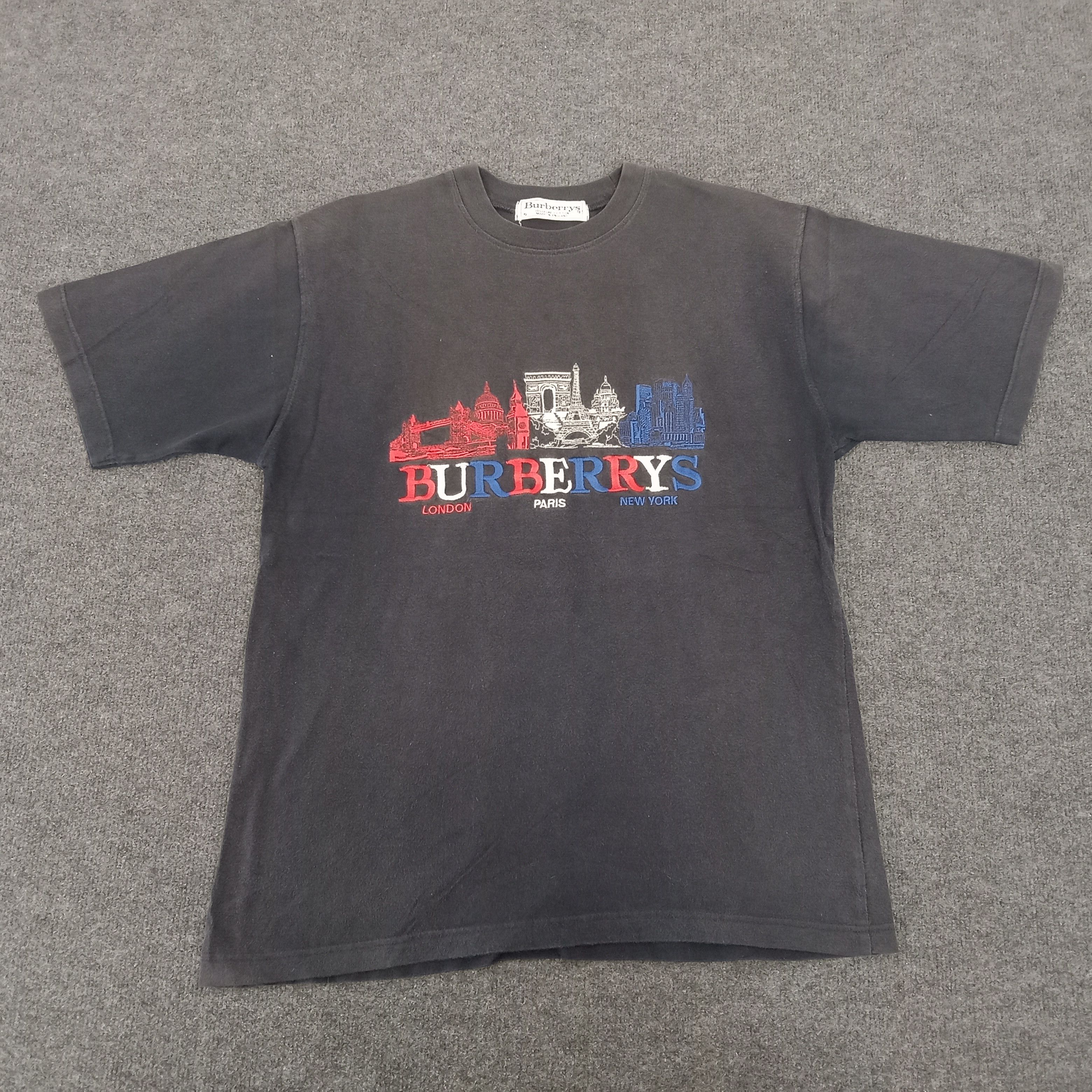 Burberry × Vintage BURBERRY Embroidery Design Tshirt Made England | Grailed