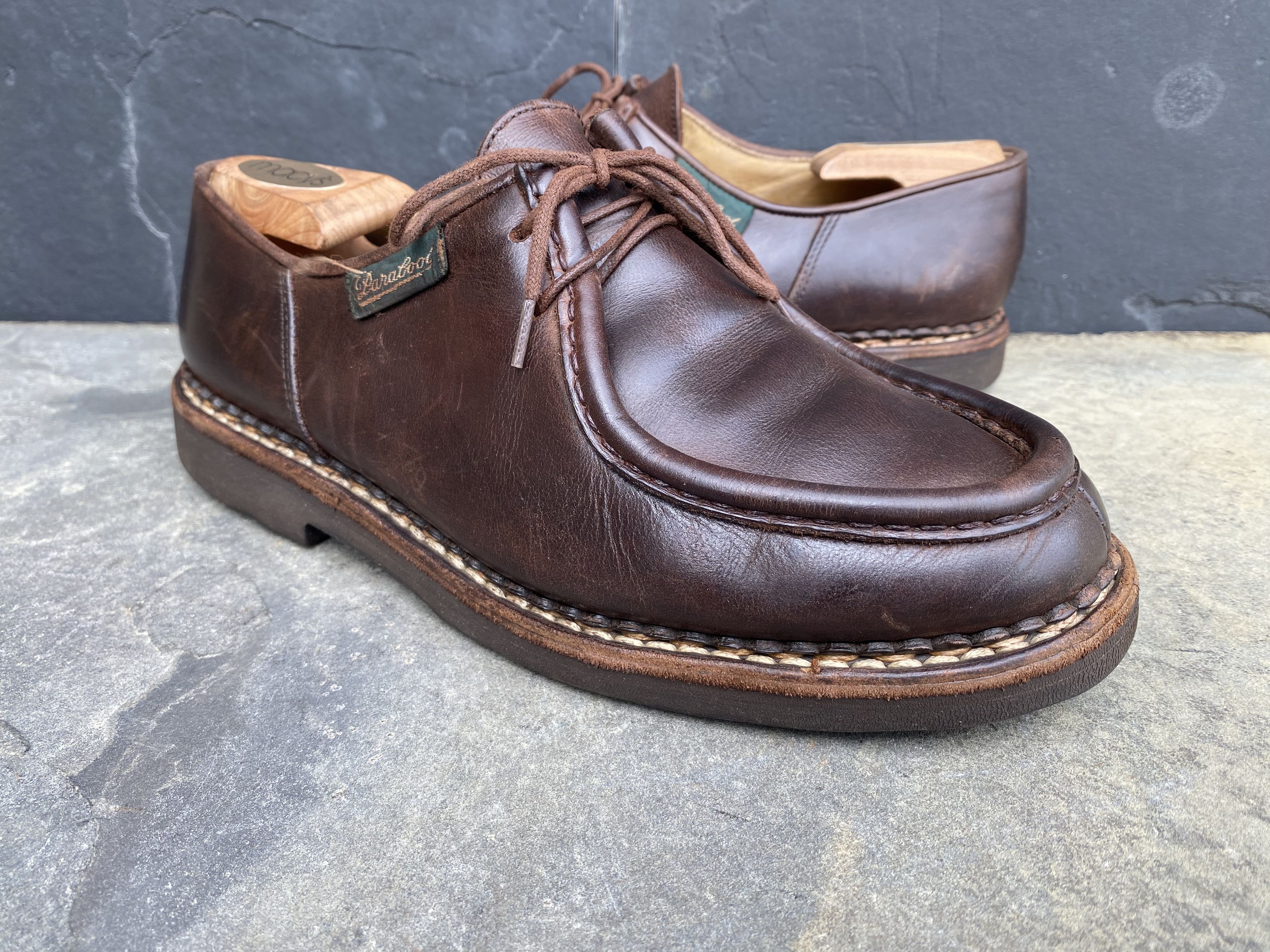 Paraboot Paraboot Michael leather derby shoes Brown | Grailed