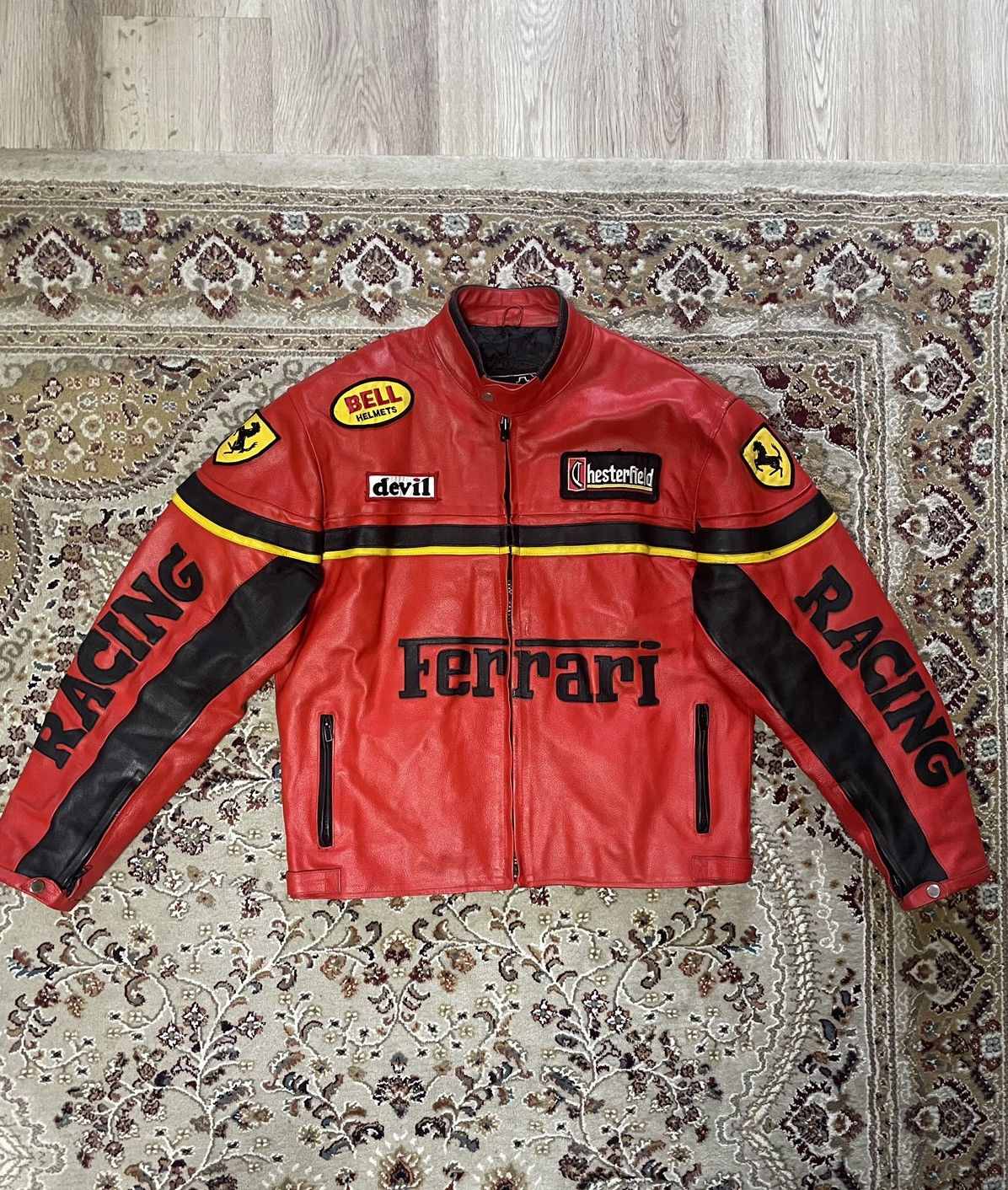 Ferrari RARE🔥VINTAGE FERRARI LEATHER JACKET 90’s Y2k | Grailed