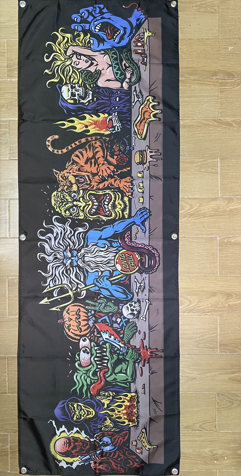 Custom × Santa Cruz Skateboards × Vintage Last Supper Art Poster Banner ...