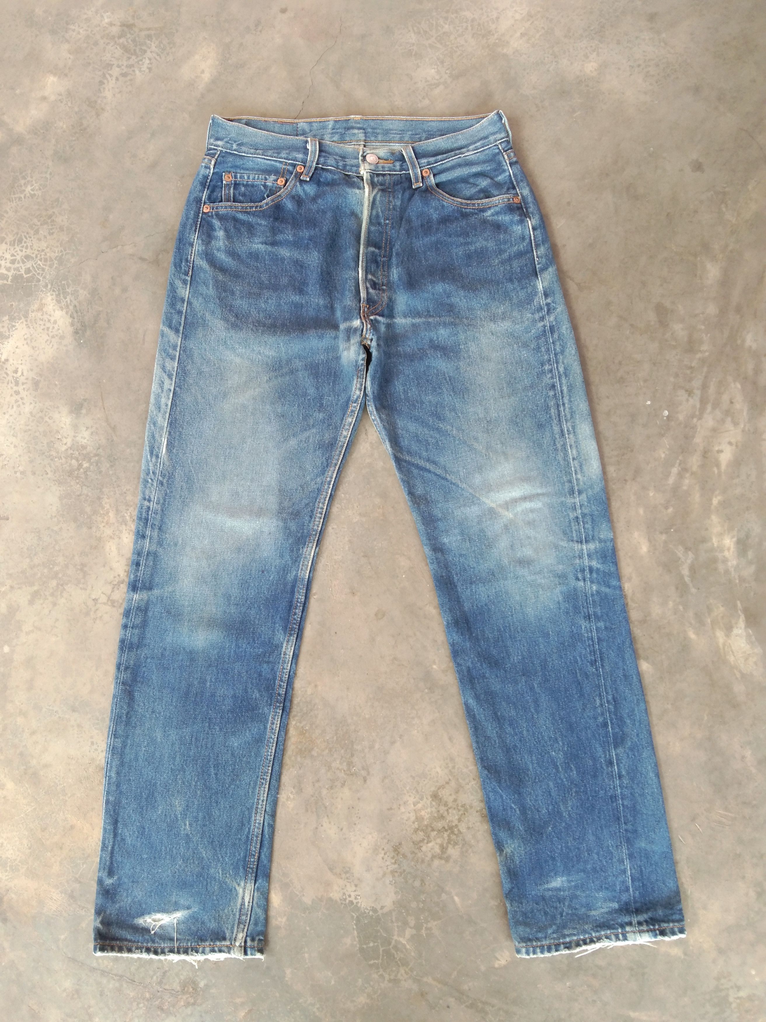 Levi's × Streetwear × Vintage Vintage Levi's 501 Distressed Jeans 30x30 | Grailed