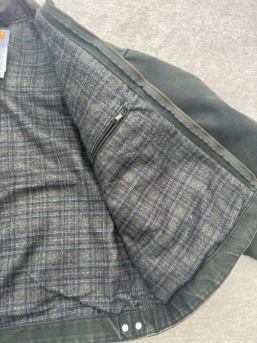 Vintage Vintage Carhartt Detroit jacket Olive Green J97 MOS | Grailed