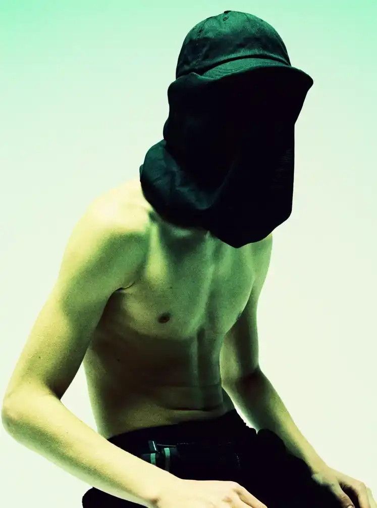 Raf Simons Raf Simons REDUX SS03 "CONSUMED" Mesh Mask Hat | Grailed