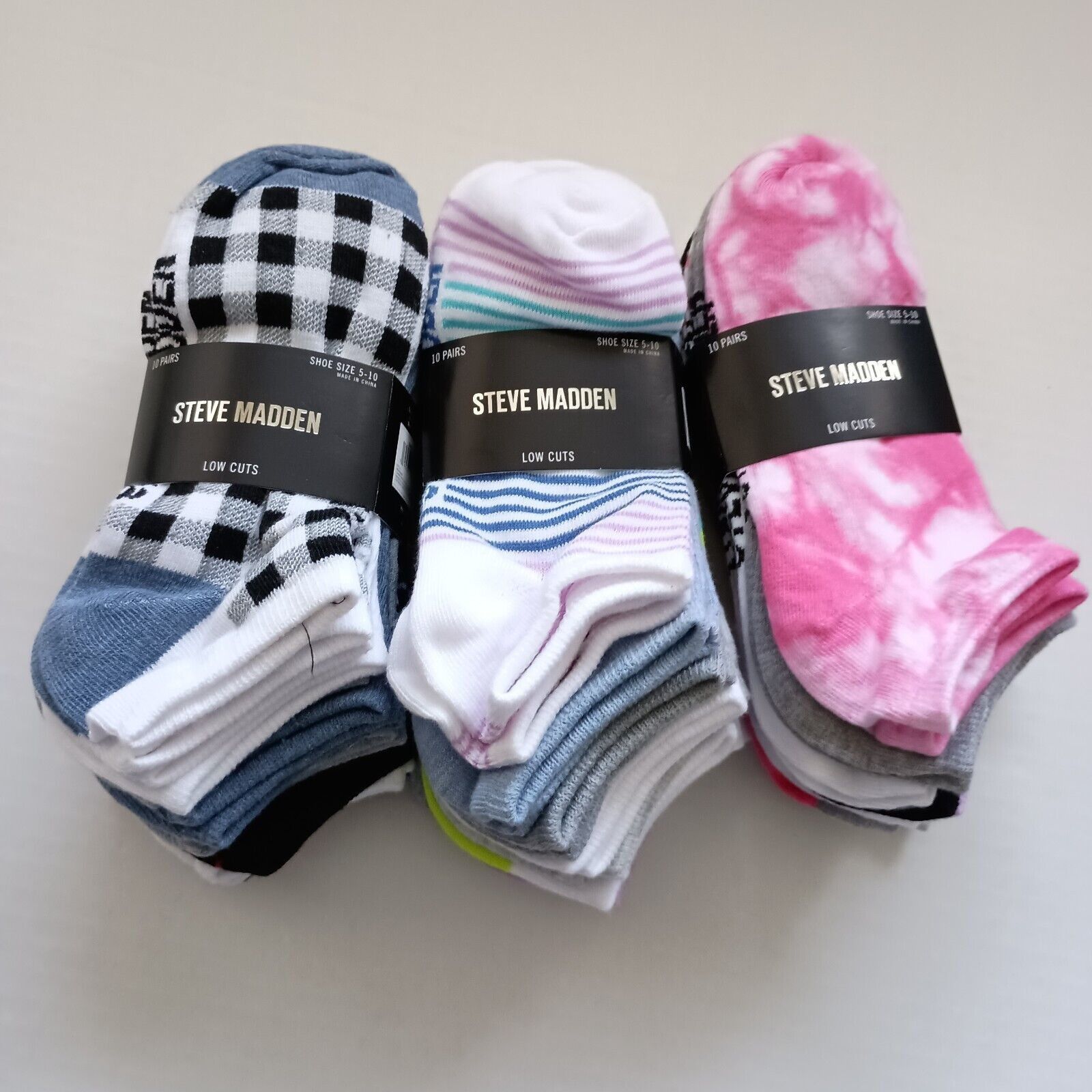 Steve Madden Lot of 3 packs Steve Madden low cut socks 10 pairs per ...