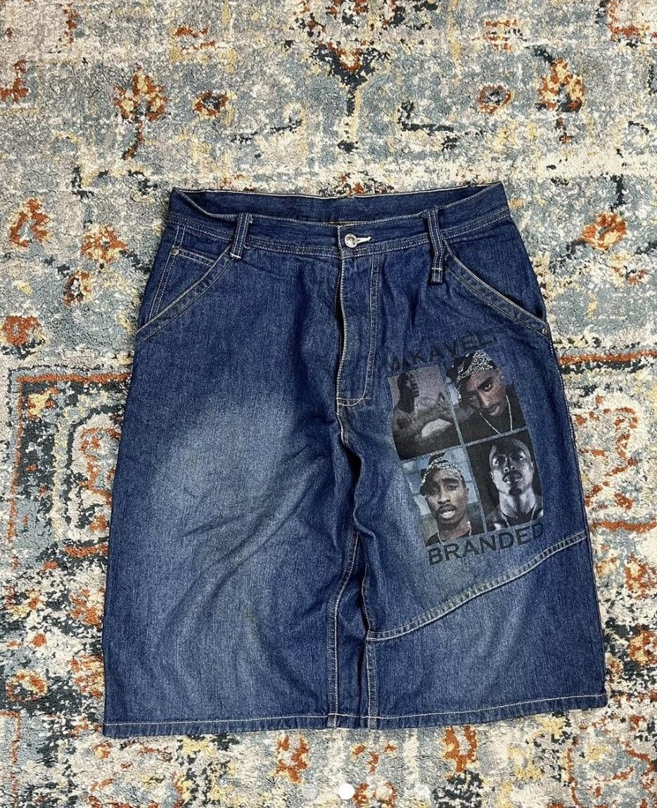 Streetwear × Vintage Vintage Y2k Tupac Jorts | Grailed