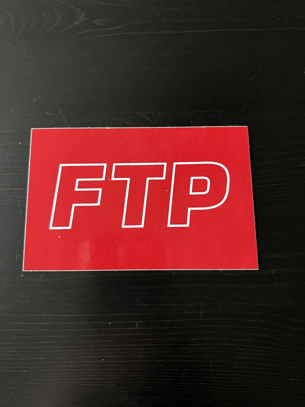 Stickers FTP Red Background Red Letter Sticker | Grailed