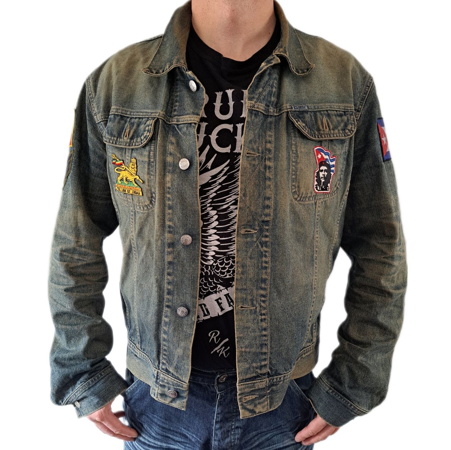 Diesel × Vintage Vintage Diesel Denim Rastafarian Jacket. Blue. Size ...
