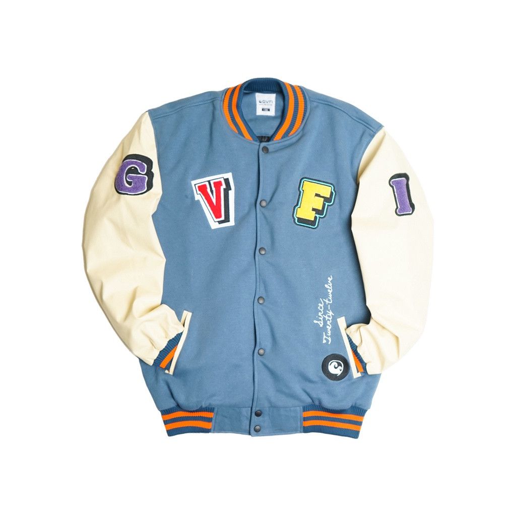 Varsity Varsity jacket the sun smiley | Grailed