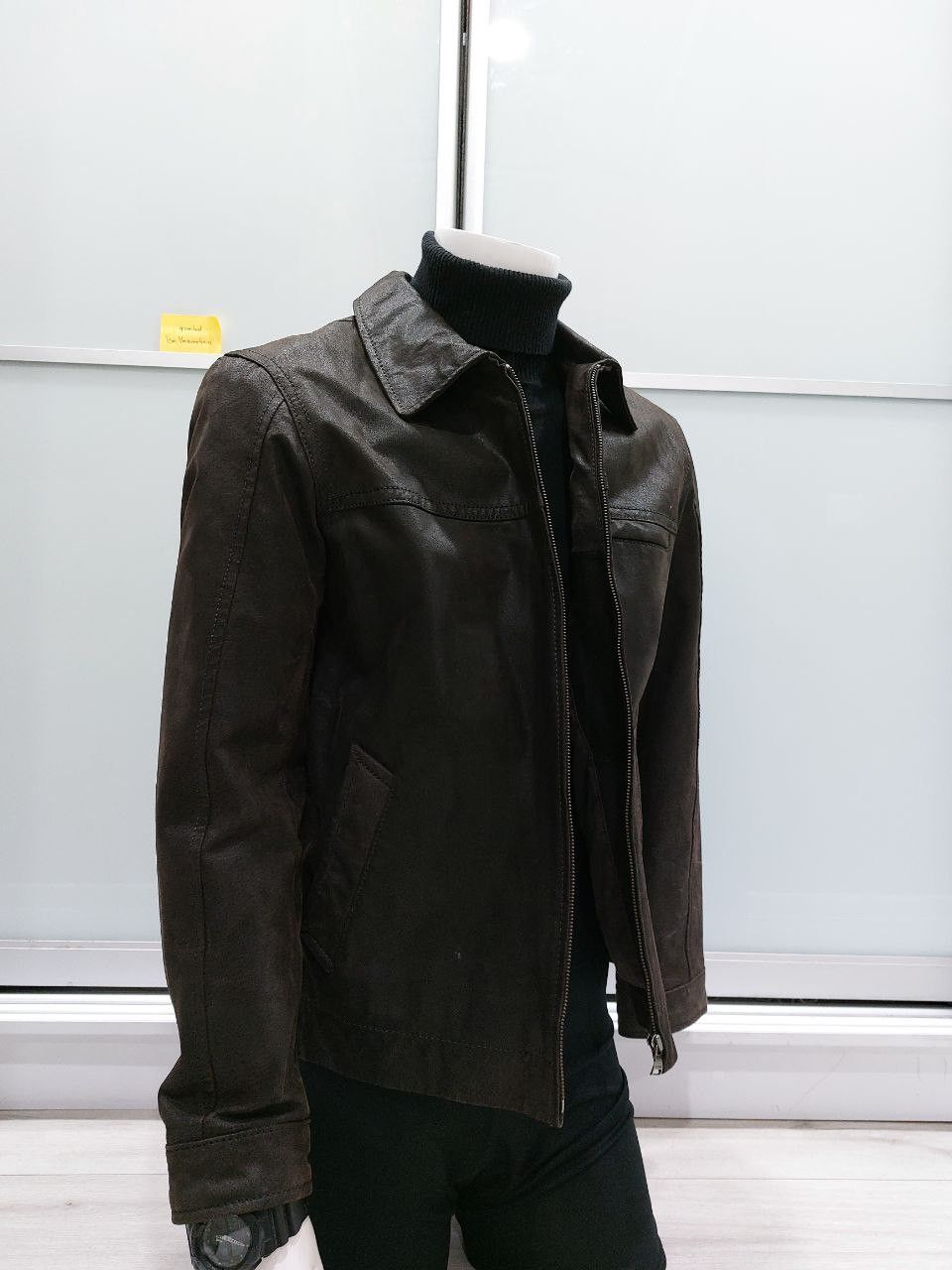 C&A × Vintage Canda Men Pig Split Leather Jacket | Grailed