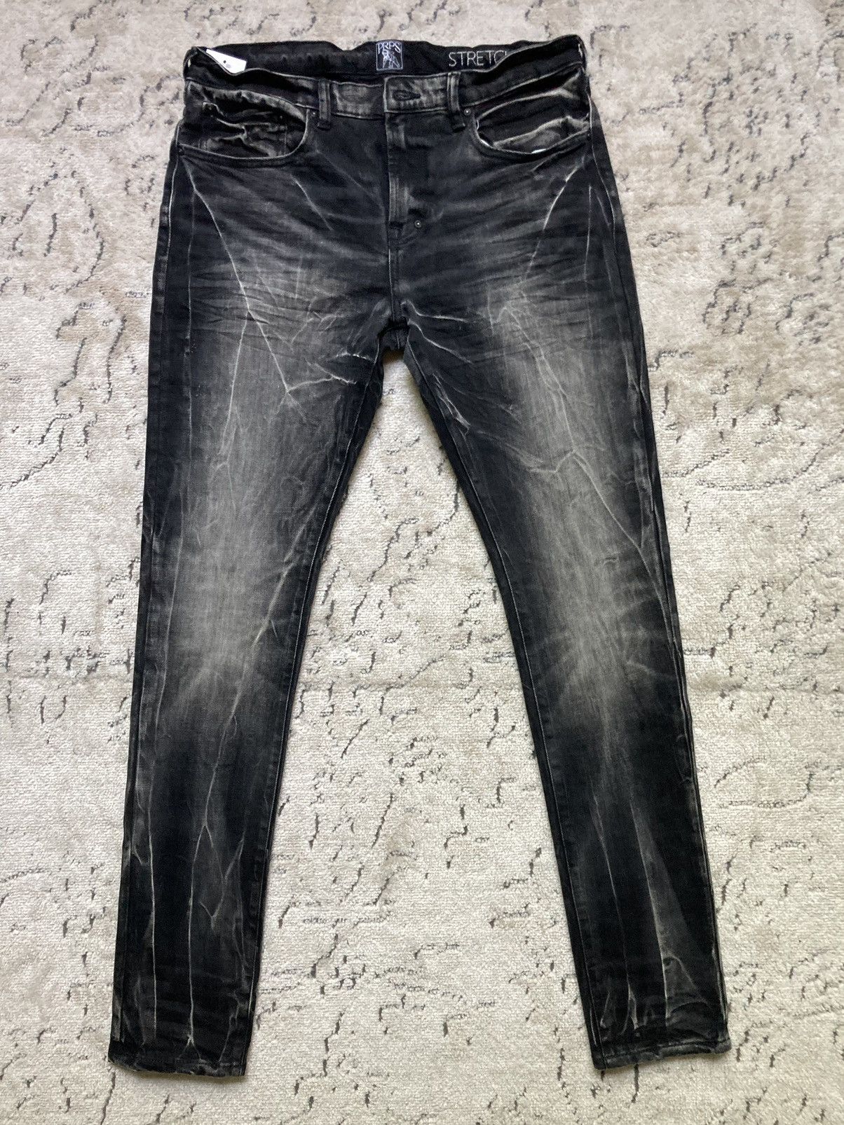 Japanese Brand × Prps × Streetwear Prps Jeans Black/White Washed Denim ...