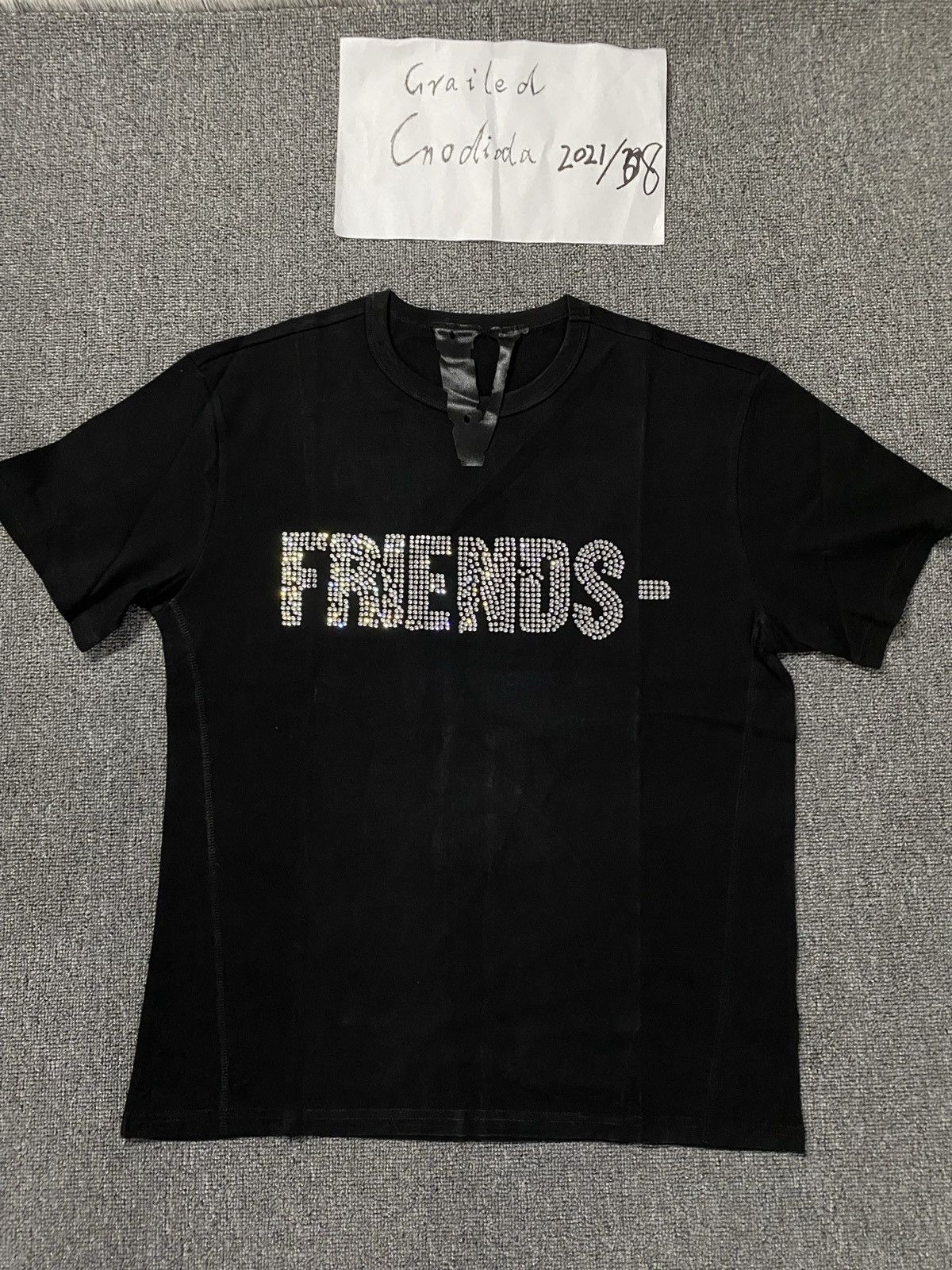 Vlone DS vlone friends Rhinestone tee | Grailed