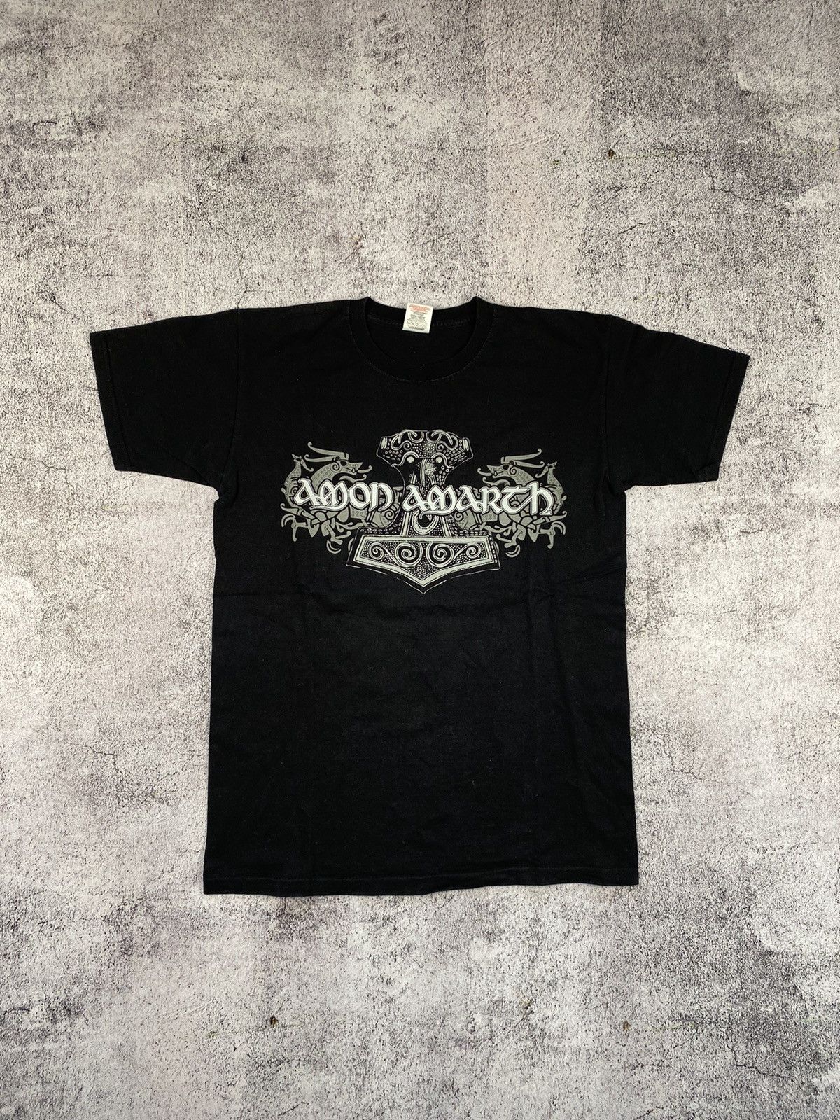 Band Tees × Vintage Vintage Amon Amarth Thor Hammer Mjolnir metal band ...