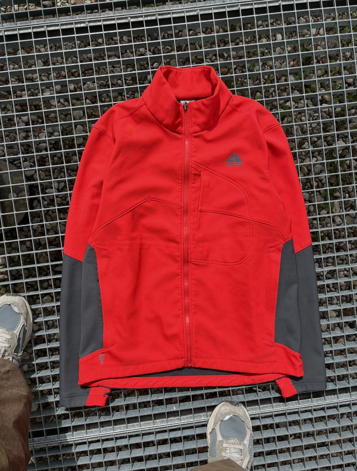 Nike × Nike ACG × Vintage Vintage Nike ACG Red Softshell Fleece Jacket ...