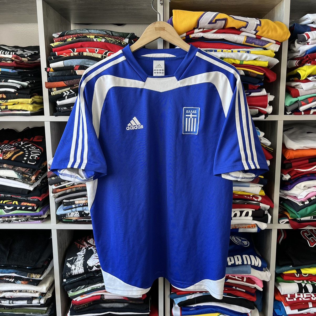Adidas × Soccer Jersey × Vintage 2004/06 ADIDAS GREECE HOME CHAMPIONS ...