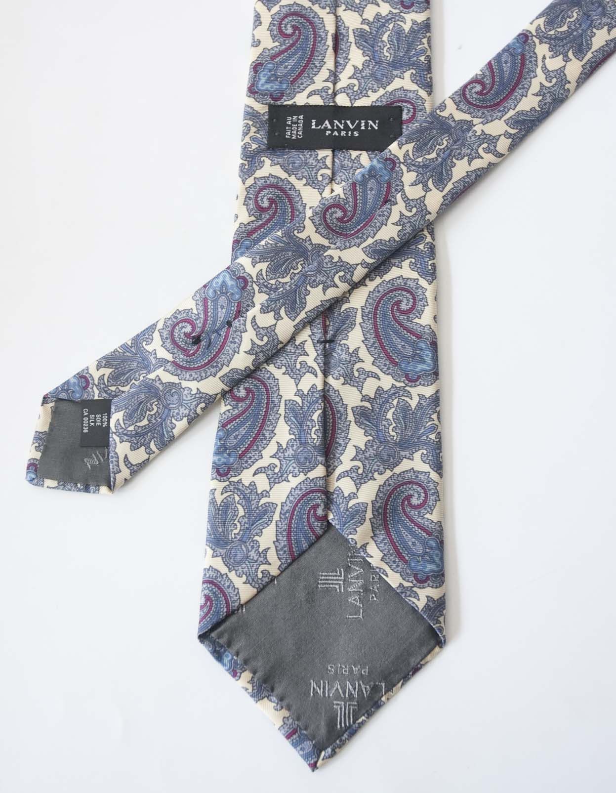 Lanvin Lanvin Tie Floral 100% Silk Paisley | Grailed