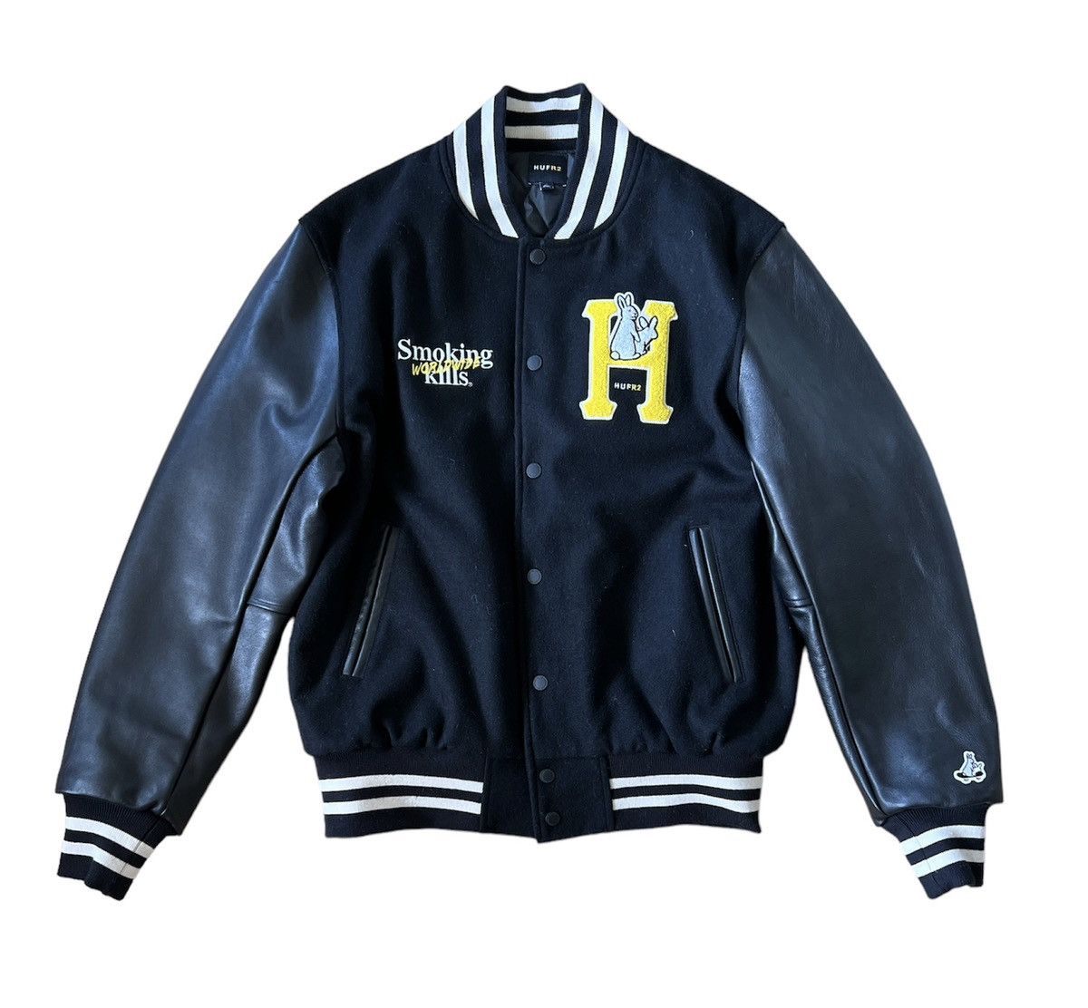 Huf UNRELEASED Huf Japan x Fucking Rabbits Varsity Bomber Jacket | Grailed