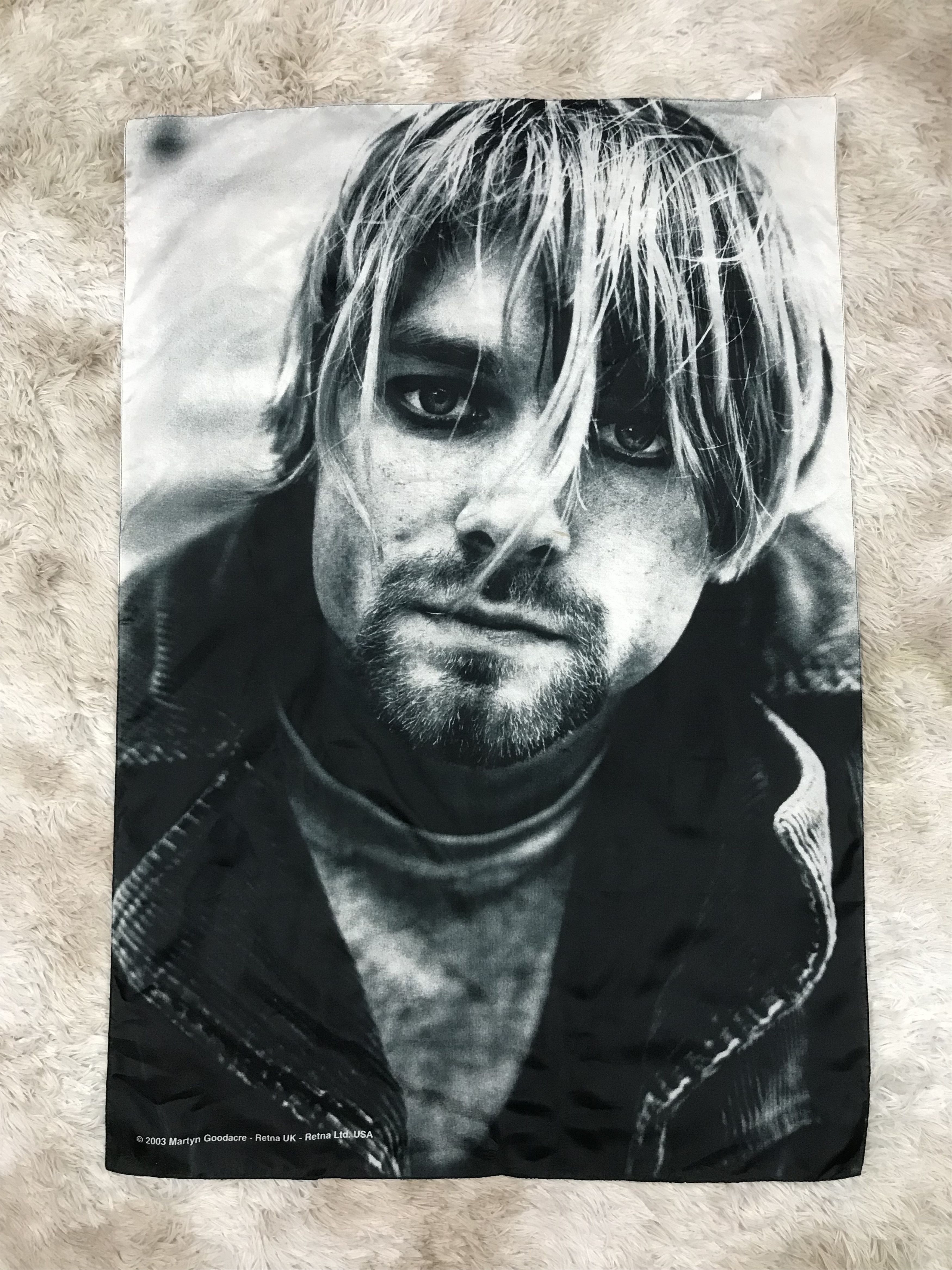 Nirvana Martyn Goodacre Kurt Cobain Polyester Poster Made in Italy ...