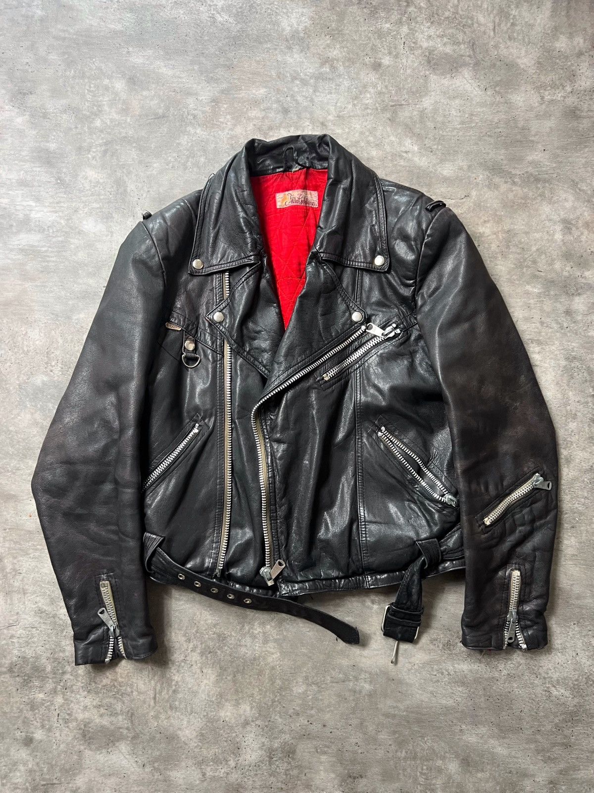 Genuine Leather × Leather Jacket × Vintage 70’s Jofama Biker Leather ...