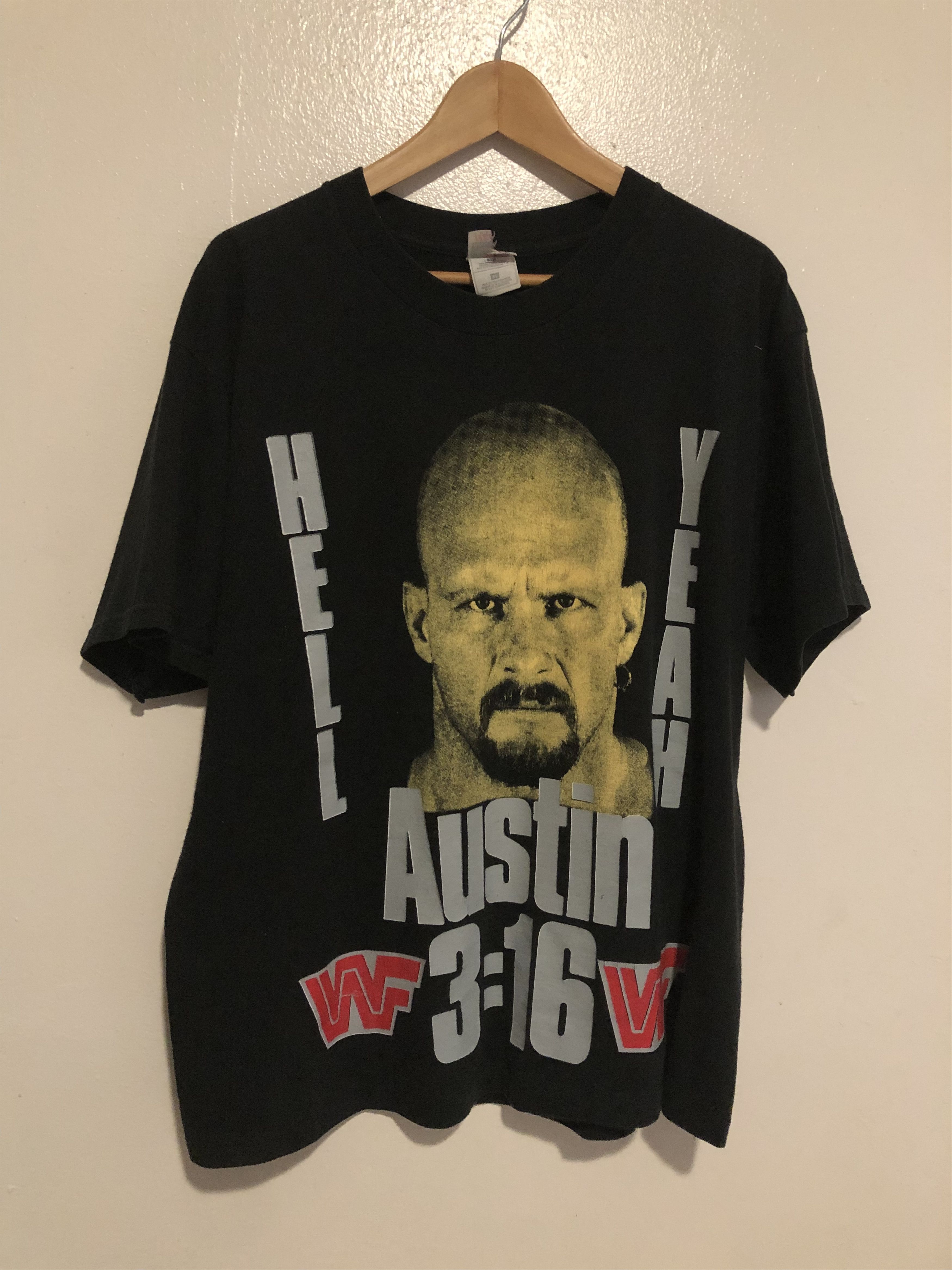 Vintage Vintage WWF Stone Cold Steve Austin Hell Yeah Rap tee XL 90s ...