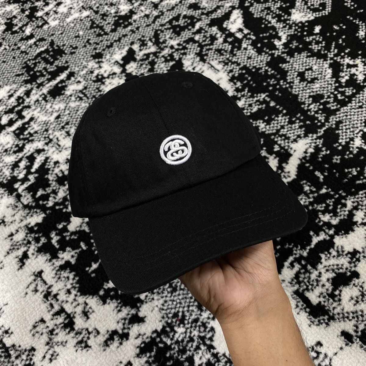 Vintage STUSSY CONTRAST CAP HAT IN BLACK | Grailed