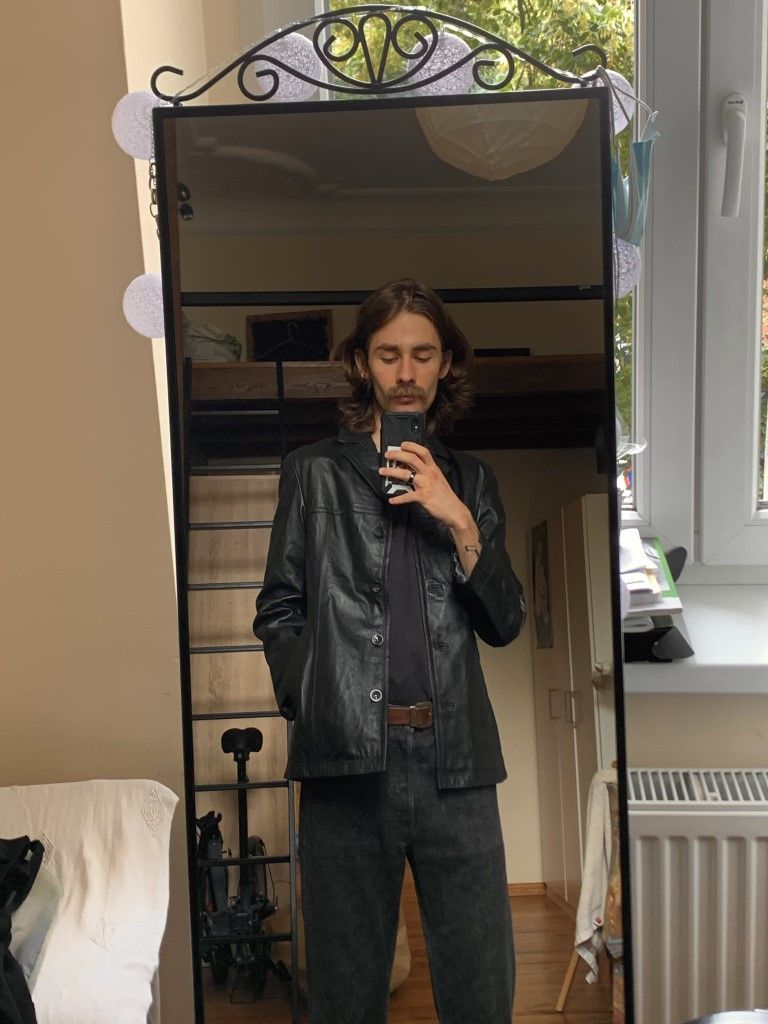 Vintage Y2K Genuine Leather Trench Matrix Space Cowboy Vibe | Grailed