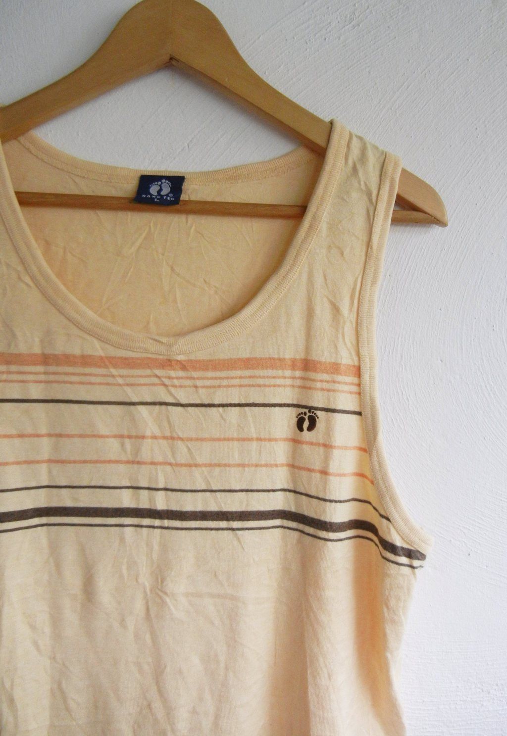 Vintage Vintage Hang Ten Stripes Sleeveless Tank Hawaii Aloha Hang Ten ...