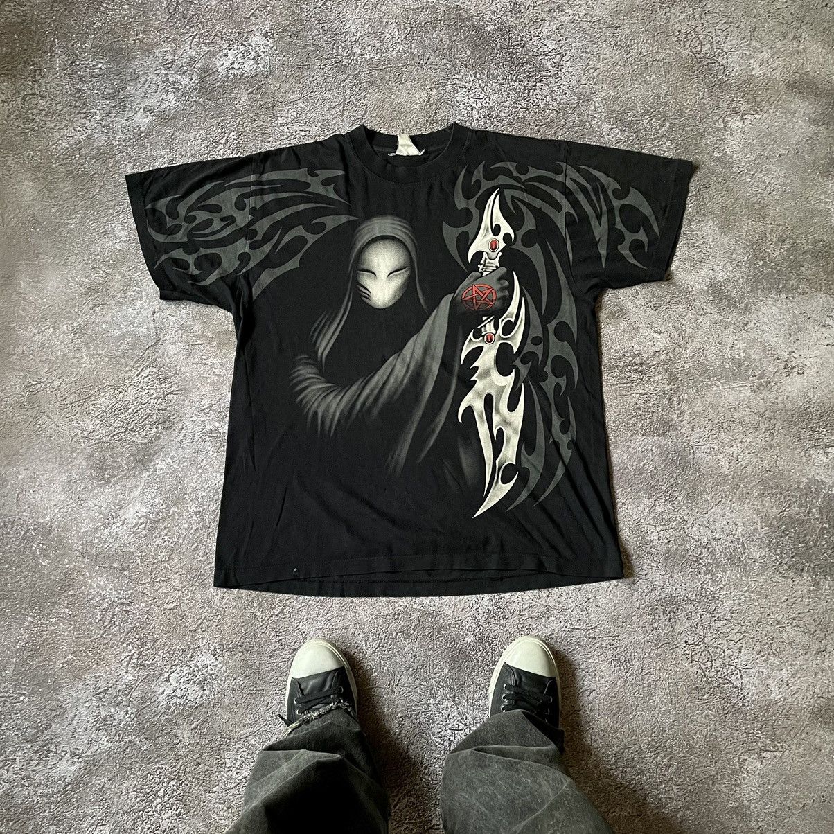 Vintage Vintage Y2K Scream Dead Face 666 Devil Creepy Horror Tee | Grailed