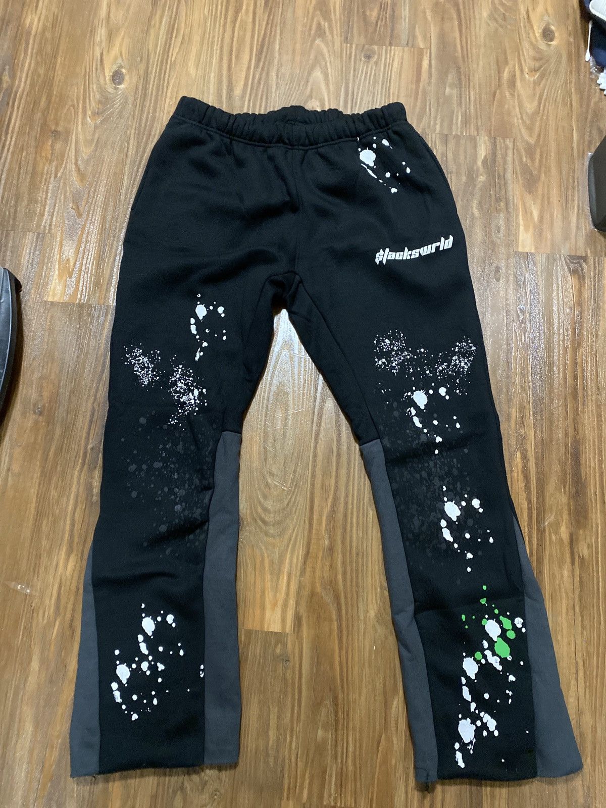 Streetwear Stackswrld V2 Black flared sweatpants | Grailed