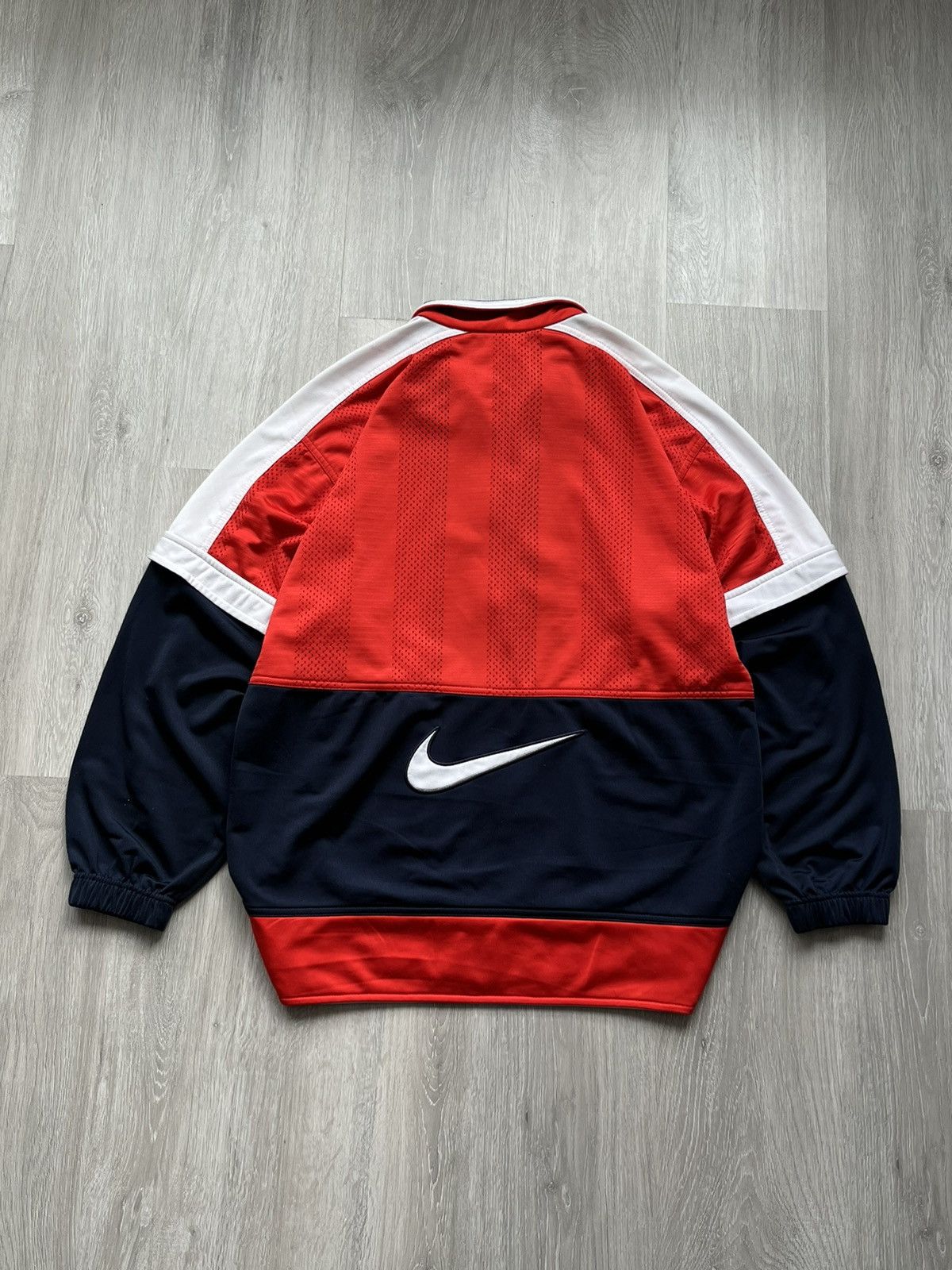 Nike Nike Vintage Big Nike Logo Light Zip Olympic Double Swoosh | Grailed