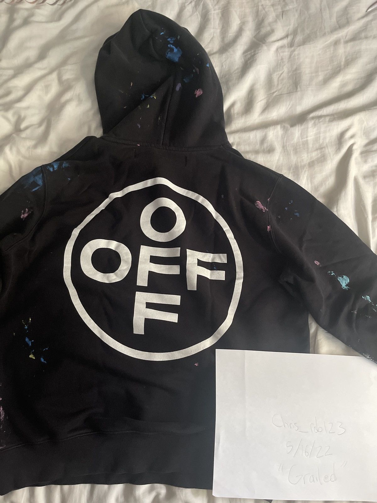 Off-White Off-white Paint Splatter Hoodie | Grailed