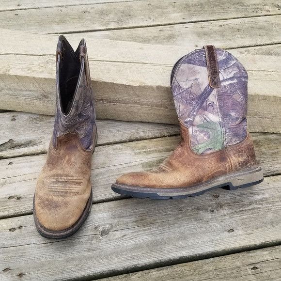 Ariat Ariat Work Hog 4LR Groundbreaker Camo Brown Leather Pull-On | Grailed