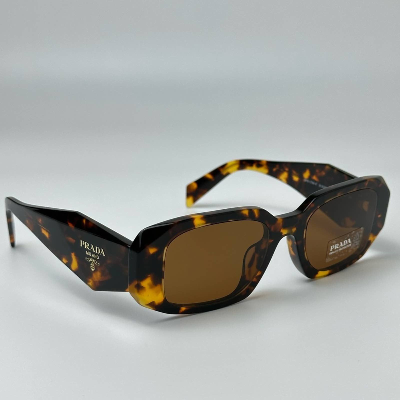 Prada BRAND NEW PRADA PR17WSF VAU2Z1 Honey Tortoise Dark Brown | Grailed