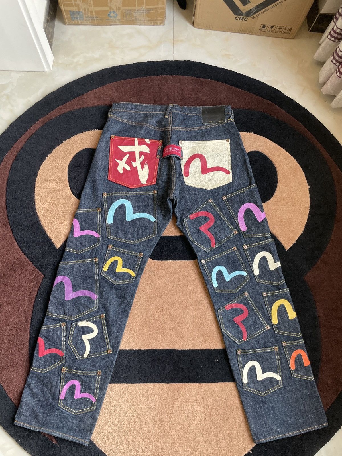 Evisu EVISU multi-pocket jeans seven color seventeen pockets | Grailed