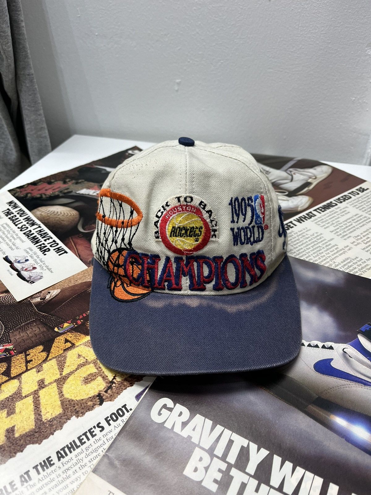 Vintage Vintage Logo Athletic NBA World Champion Houston Rockets Cap ...