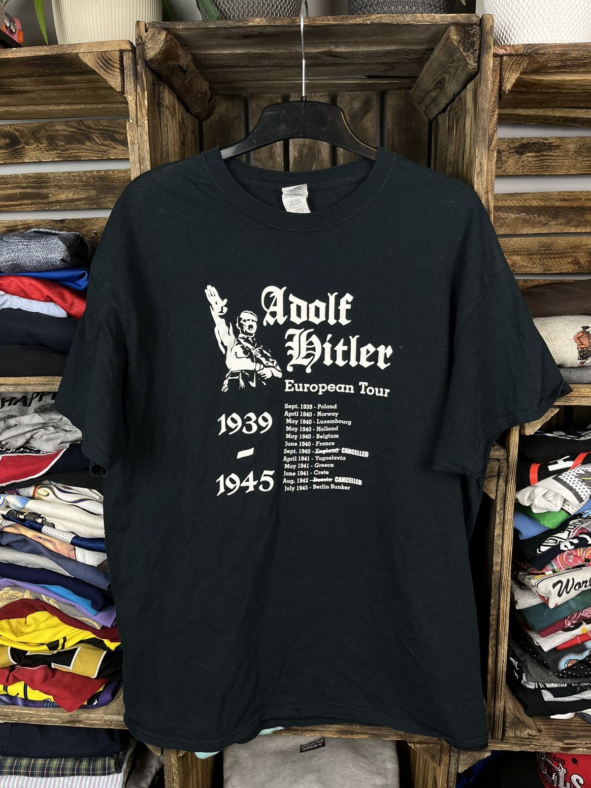 Vintage Adolf Hitler World Tour rare tshirt vintage nazi | Grailed