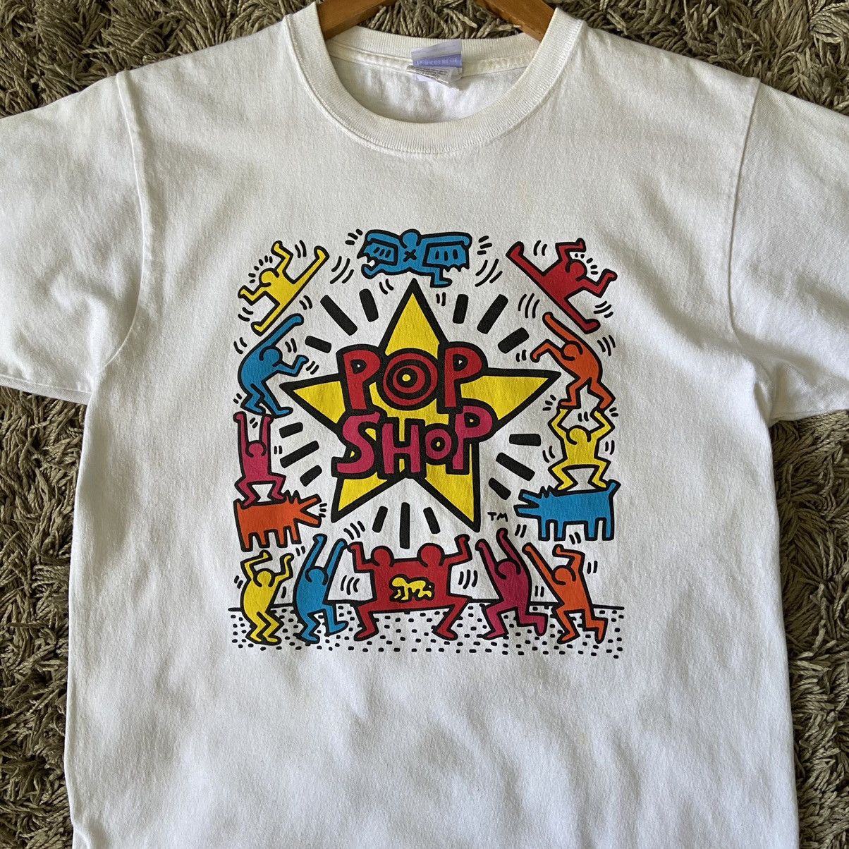 Art × Keith Haring Rare‼️vintage KEITH HARING pop Shop art tee | Grailed