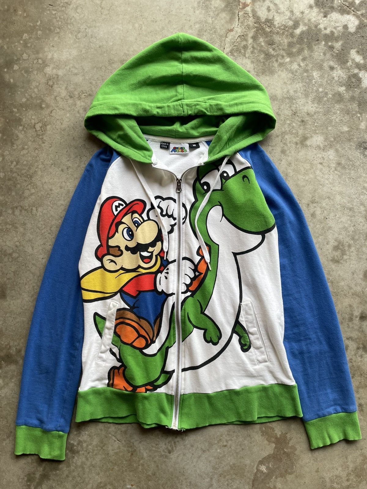 Vintage Y2K Super Mario Bros Zip Up Sweatshirt | Grailed