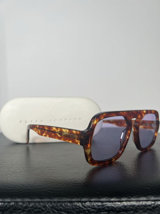Designer Elisa Johnson ‘Jane’ Red Tortoise Sunglasses | Grailed