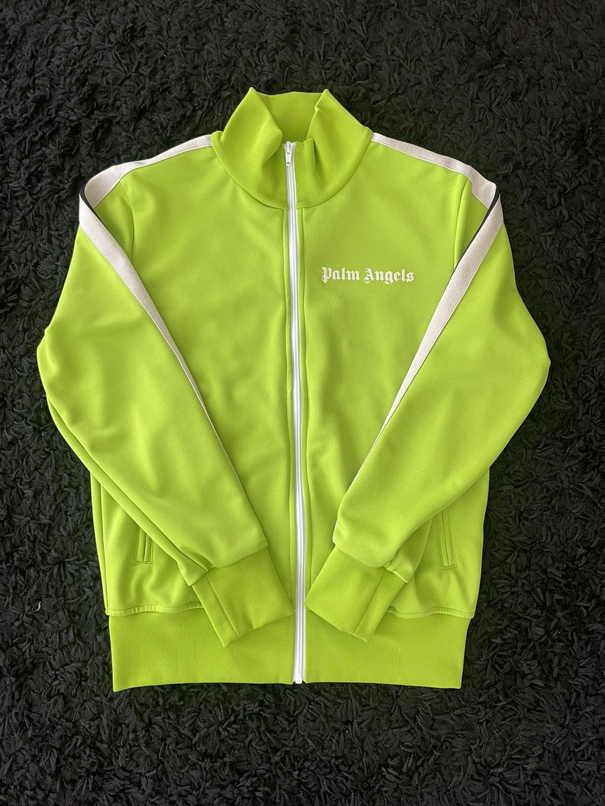 Palm Angels Neon Green Palm Angels Track Jacket | Grailed