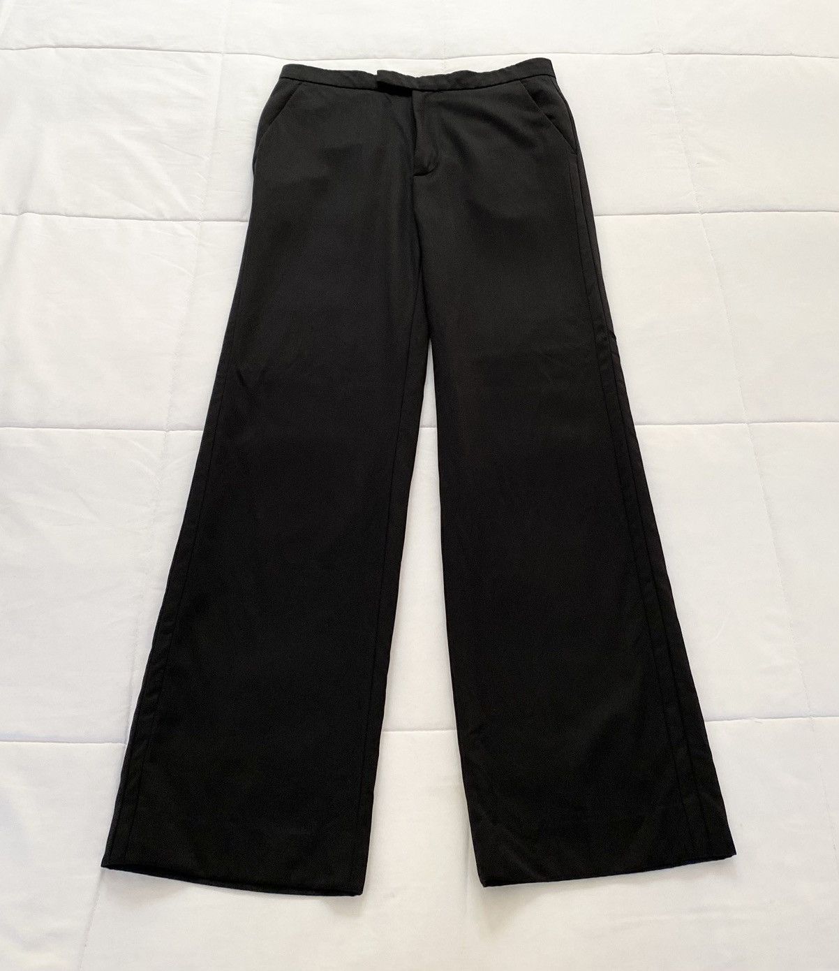 Raf Simons Raf Simons Archive AW04 "Waves" Runway Black Flared Pants ...