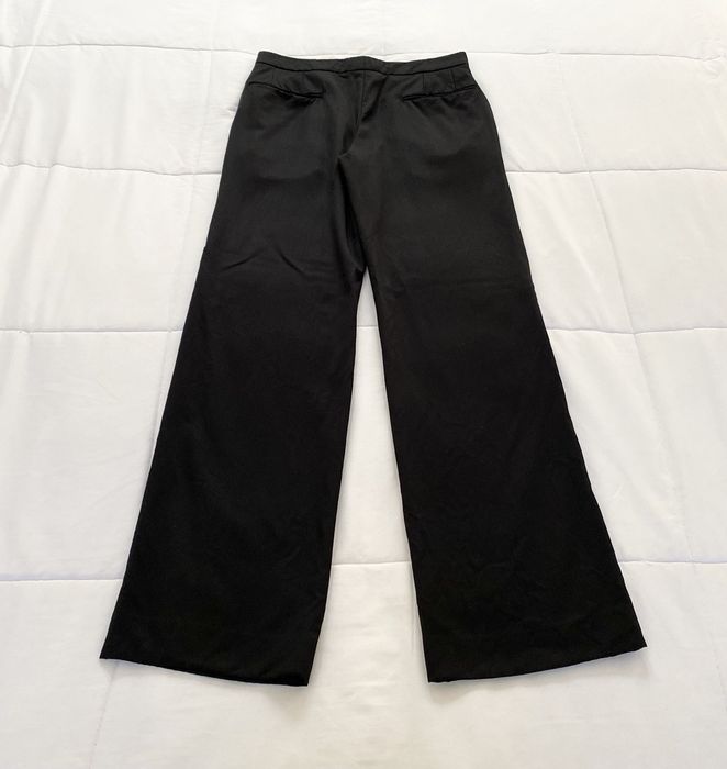 Raf Simons Raf Simons Archive AW04 "Waves" Runway Black Flared Pants ...