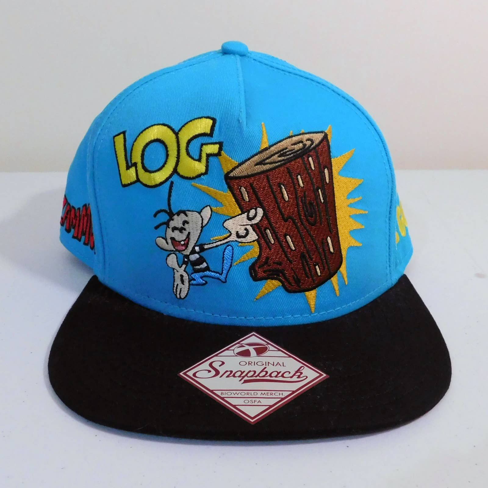 Nickelodeon Nickelodeon Ren And Stimpy Log Snapback Hat Blammo Bioworld ...