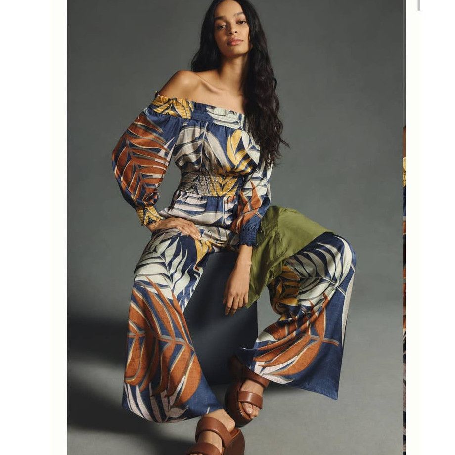 Anthropologie New Anthropologie Hutch Off-The-Shoulder Jumpsuit PLUS 2X ...