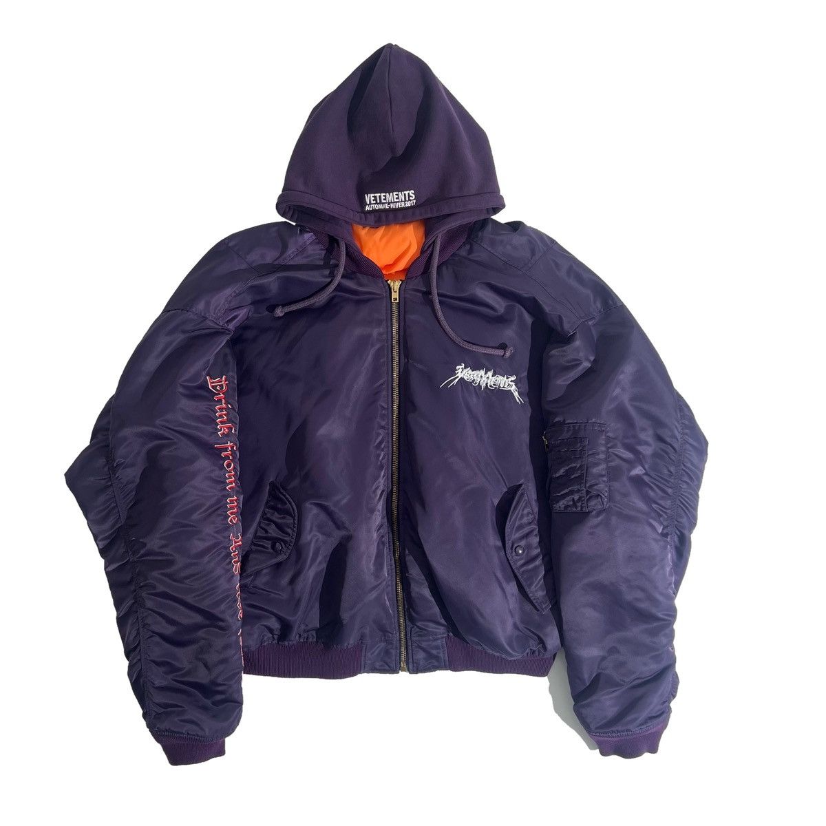 Vetements Vetements TFD Purple Bomber Jacket | Grailed